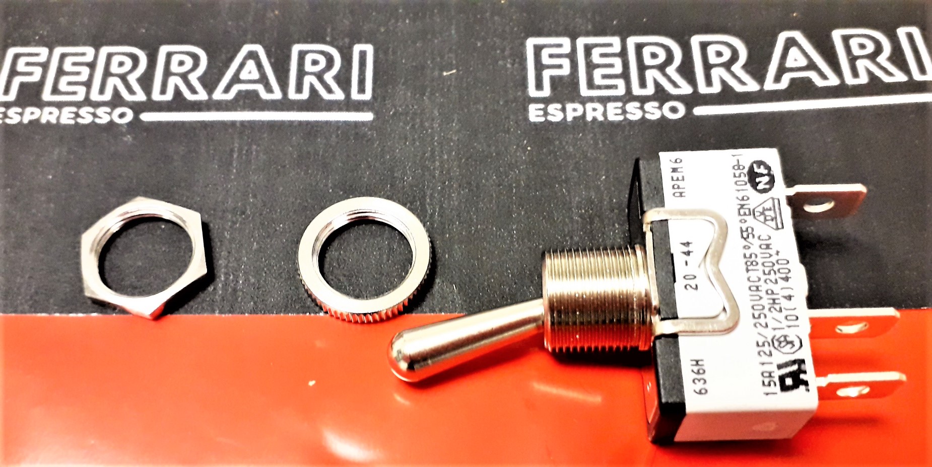 SWITCH -APEM SPST Toggle Switch, Latching, Panel Mount – Espresso Lane